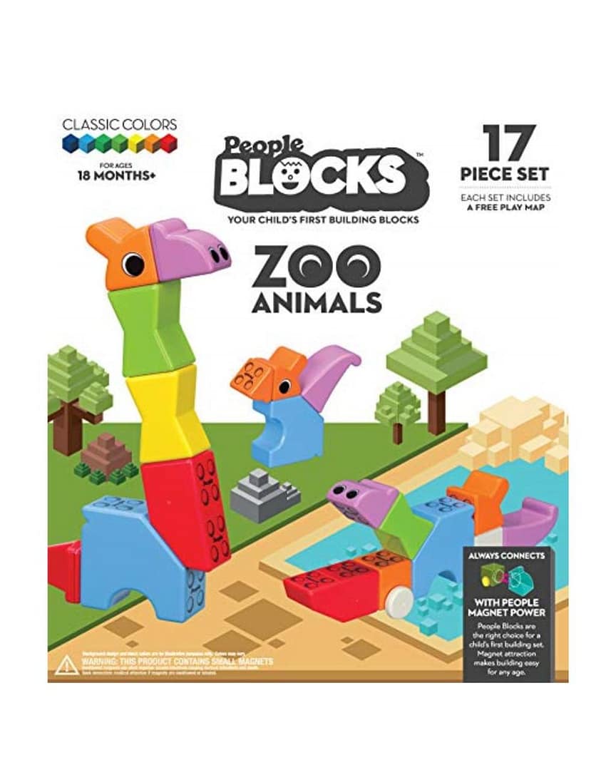 People Blocks Zoo Animals
